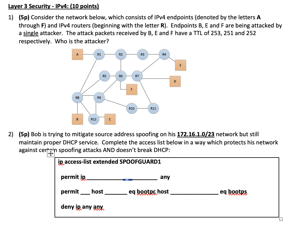 Solved ACL Implementation (10 points) Reference the above | Chegg.com