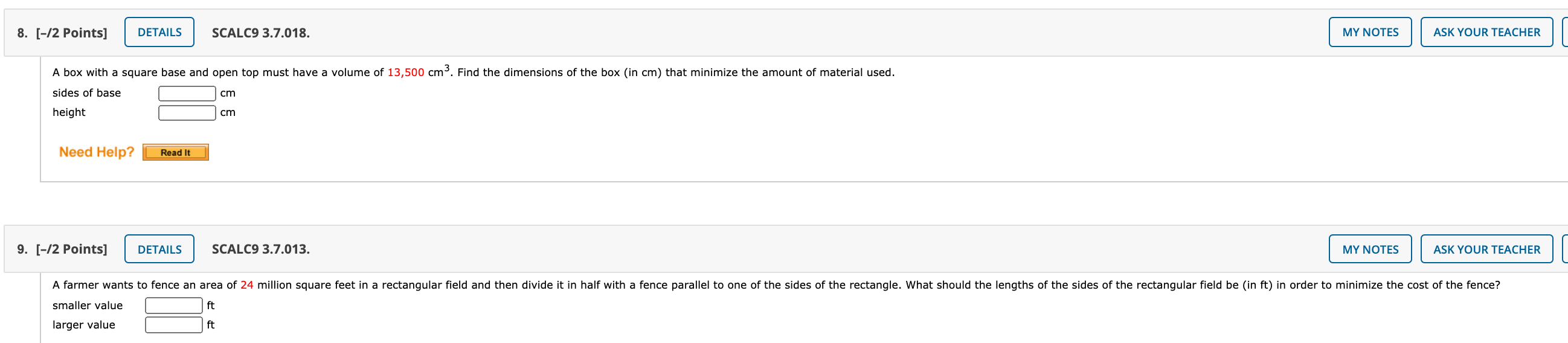 Solved 8 [ 12 Points] Details Scalc9 3 7 018 My Notes Ask