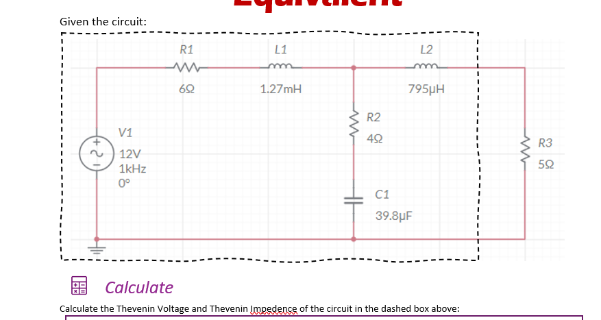 Solved Calculate Calculate the Thevenin Voltage and Thevenin | Chegg.com