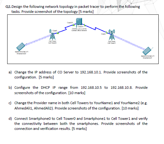 Solved Q2. Design the following network topology in packet | Chegg.com