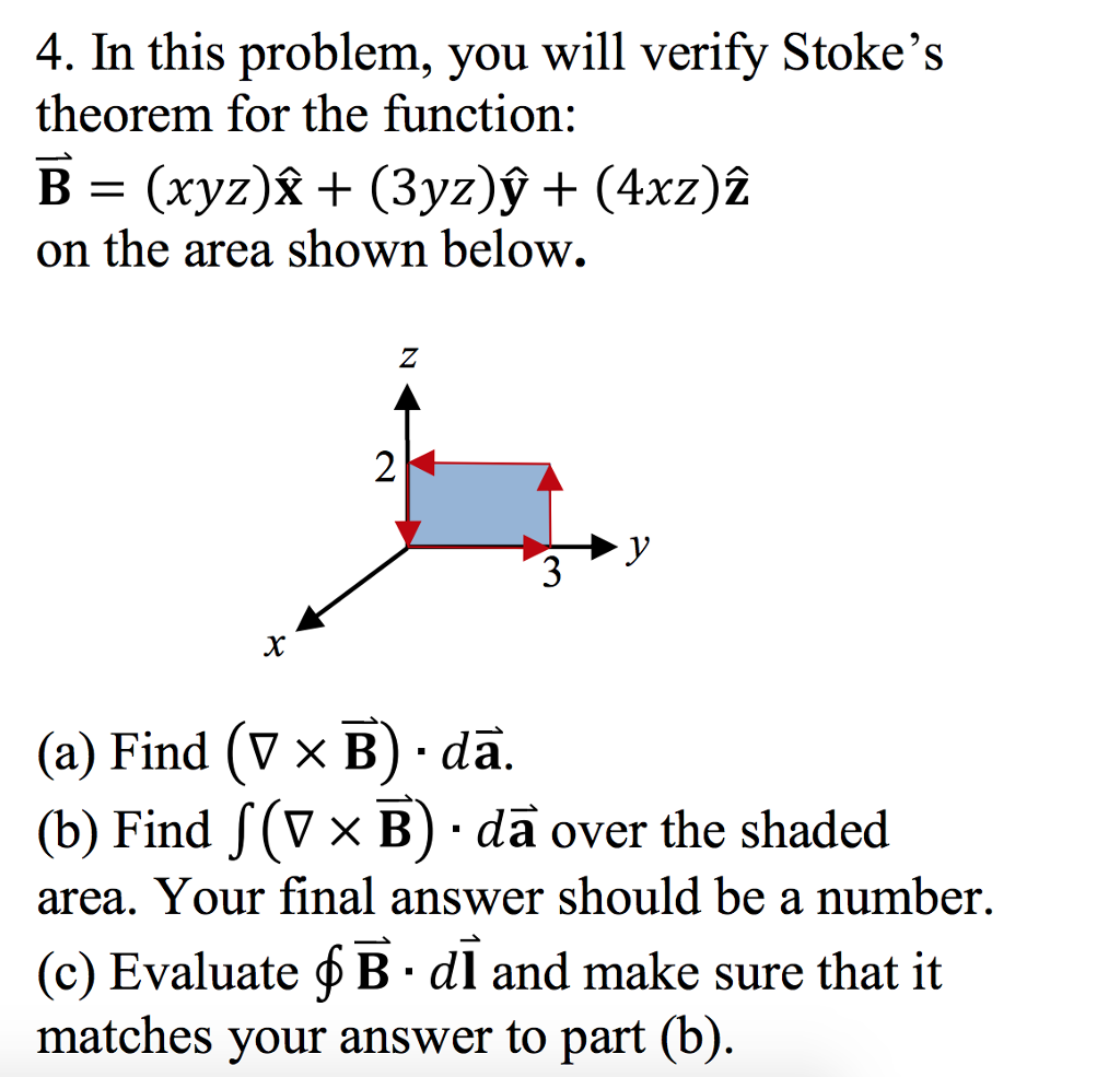 Solved 4. In this problem, you will verify Stoke's theorem | Chegg.com