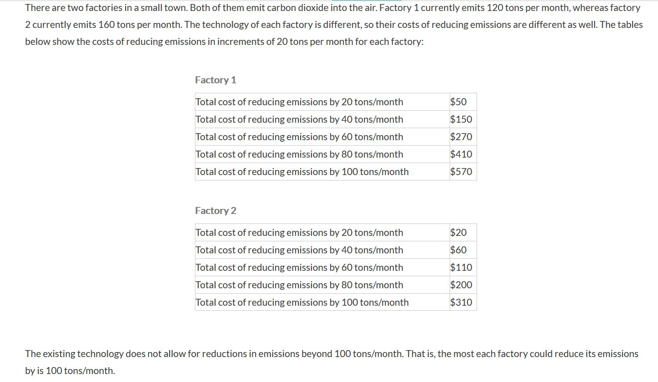Solved 13 Question (2 points) There are two factories in a | Chegg.com