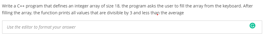 Solved Write A C Program That Defines An Integer Array Of