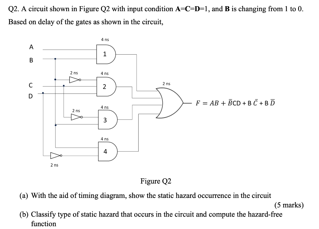 Solved Q2. A circuit shown in Figure Q2 with input condition | Chegg.com