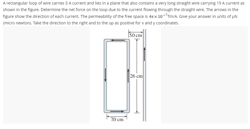 Solved A rectangular loop of wire carries 5 A current and | Chegg.com
