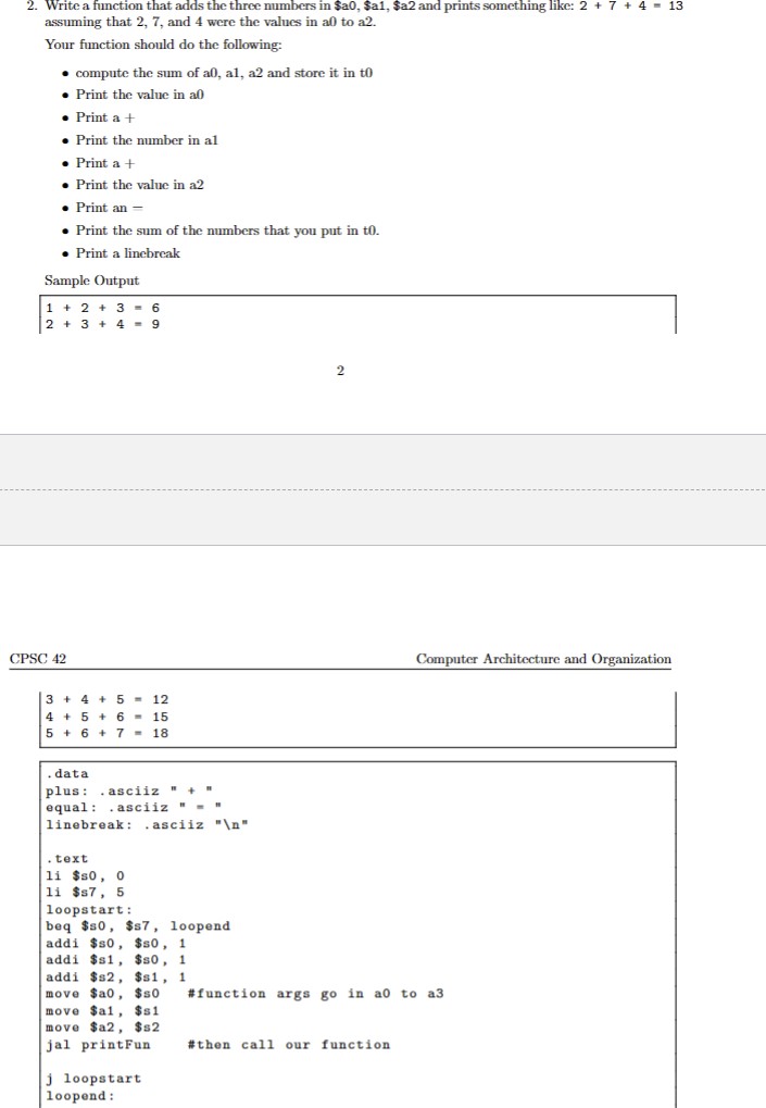 Solved IN MIPS Assembly Language Code | Chegg.com