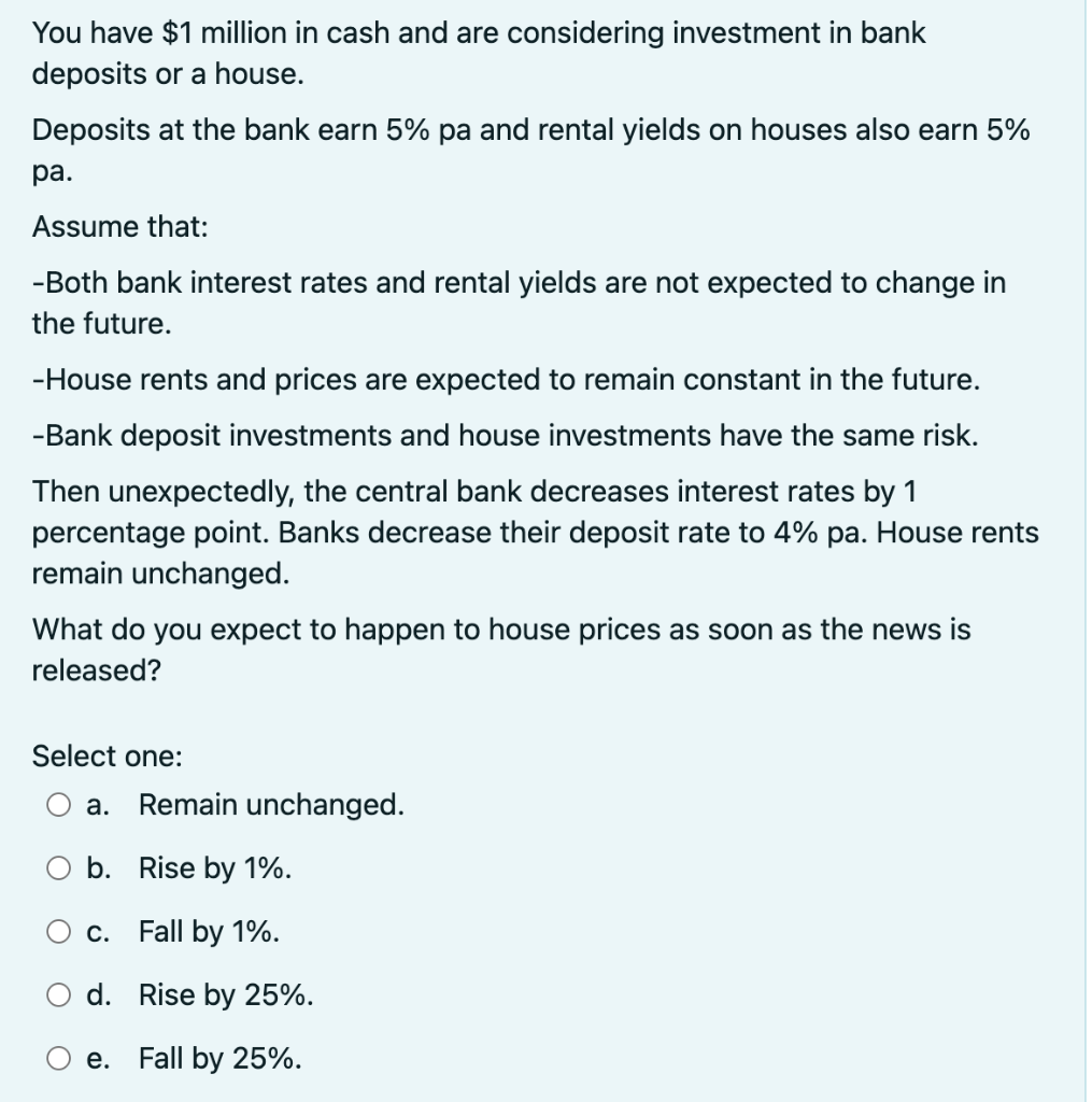 Solved You have $1 million in cash and are considering | Chegg.com