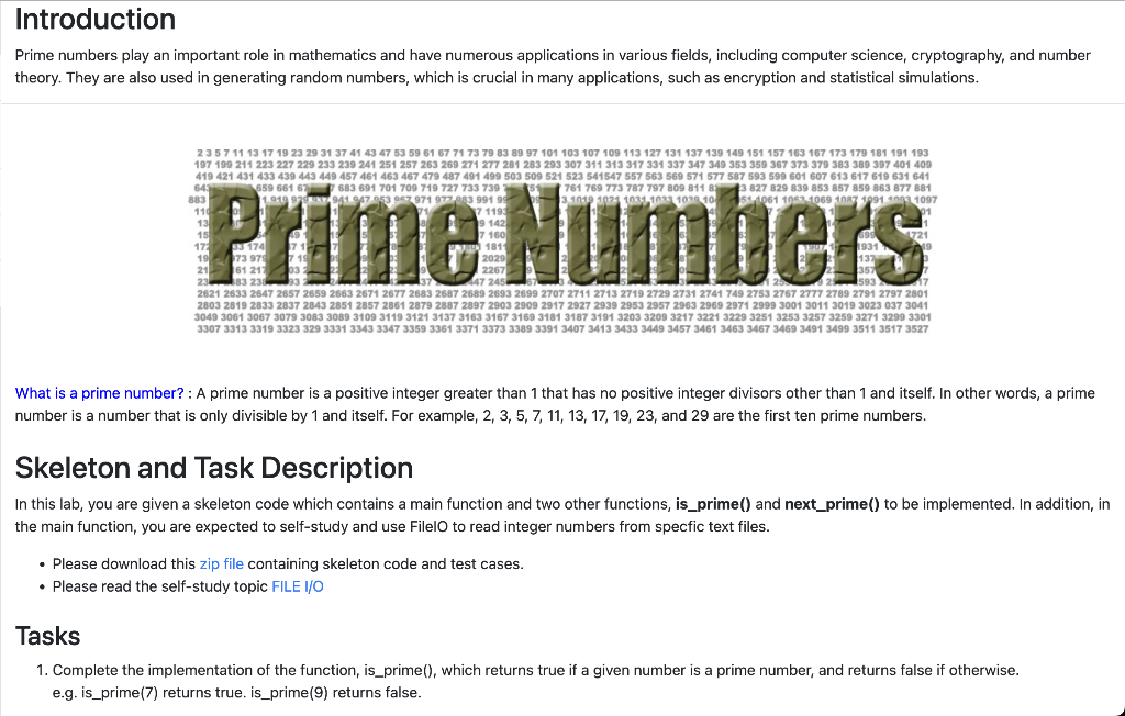 Solved Prime numbers play an important role in mathematics | Chegg.com