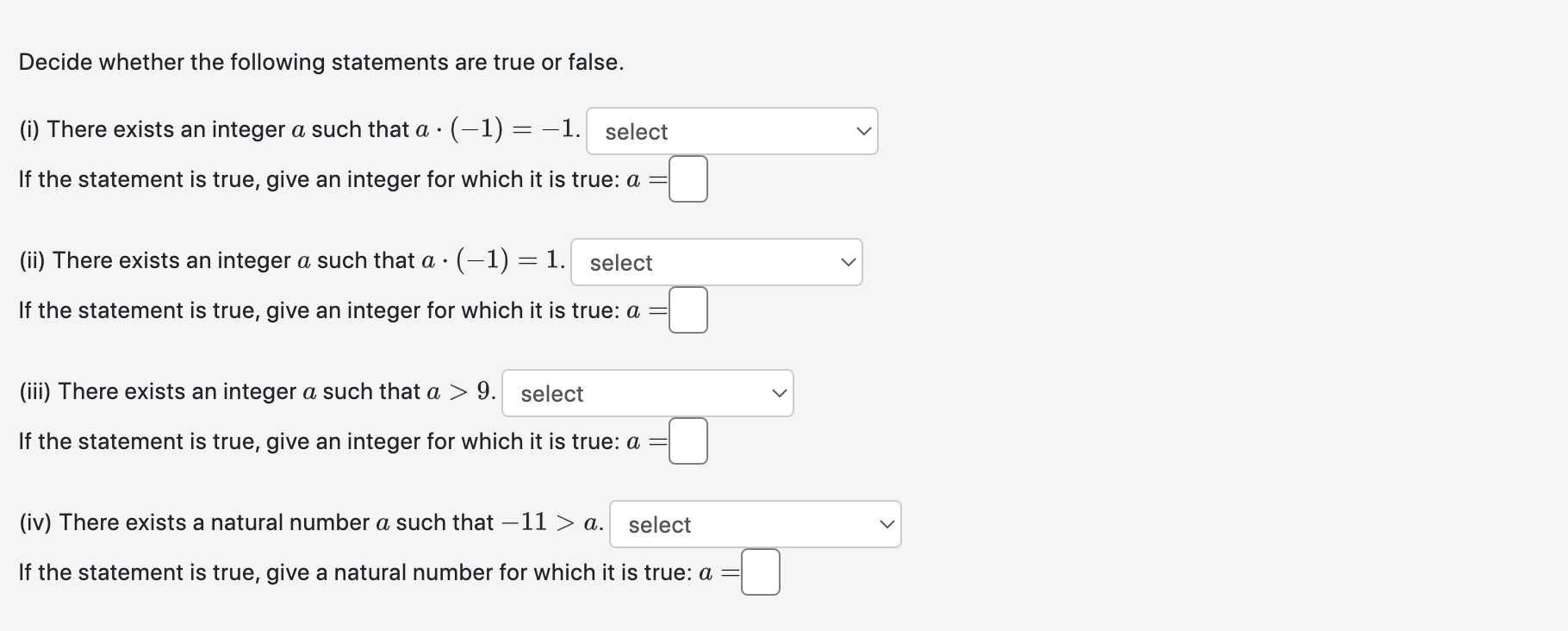 Solved Decide whether the following statements are true or | Chegg.com