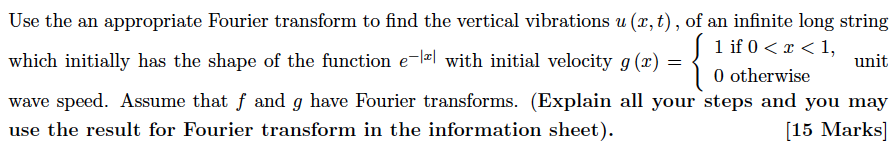 Solved Use the an appropriate Fourier transform to find the | Chegg.com