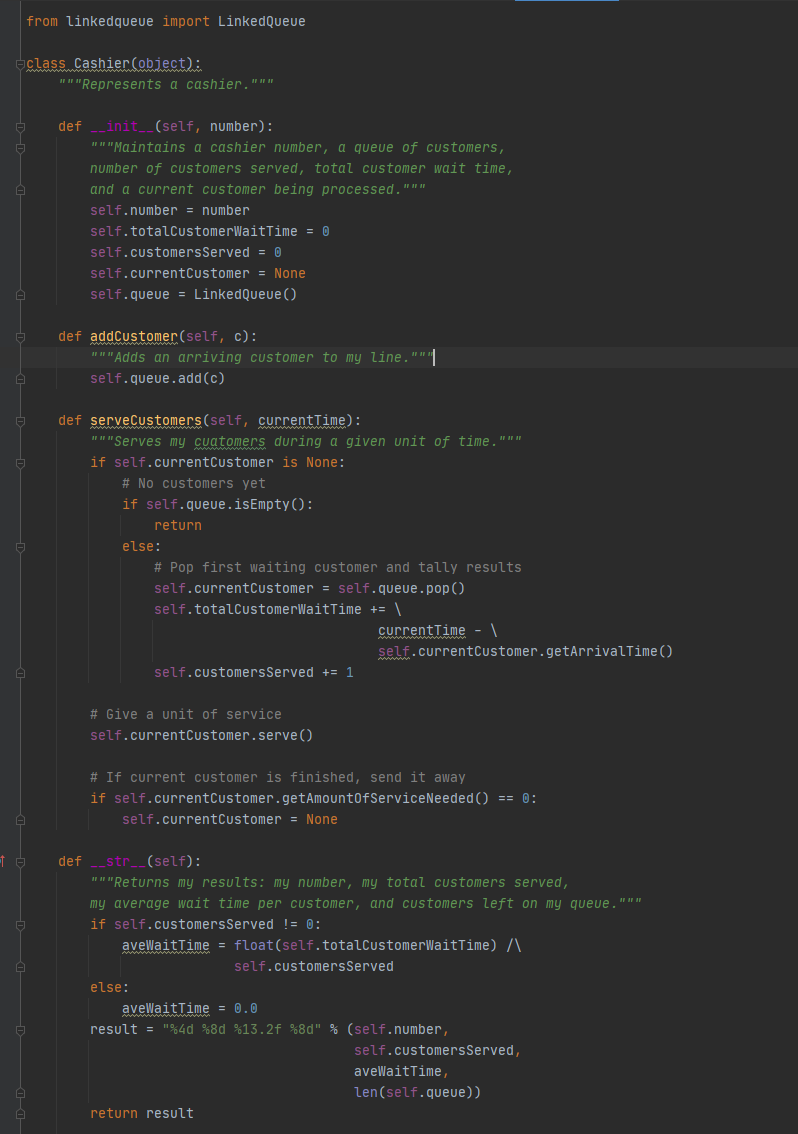 Solved Python Starter Code: Marketmodel.py from cashier | Chegg.com