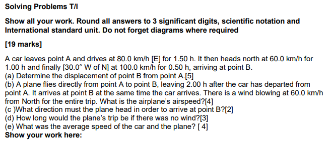 Solved Solving Problems TIL Show all your work. Round all | Chegg.com