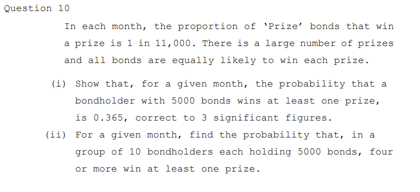 Solved Question 10 In each month, the proportion of 'Prize' | Chegg.com