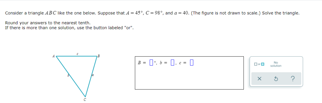 Solved Consider a triangle ABC like the one below. Suppose | Chegg.com