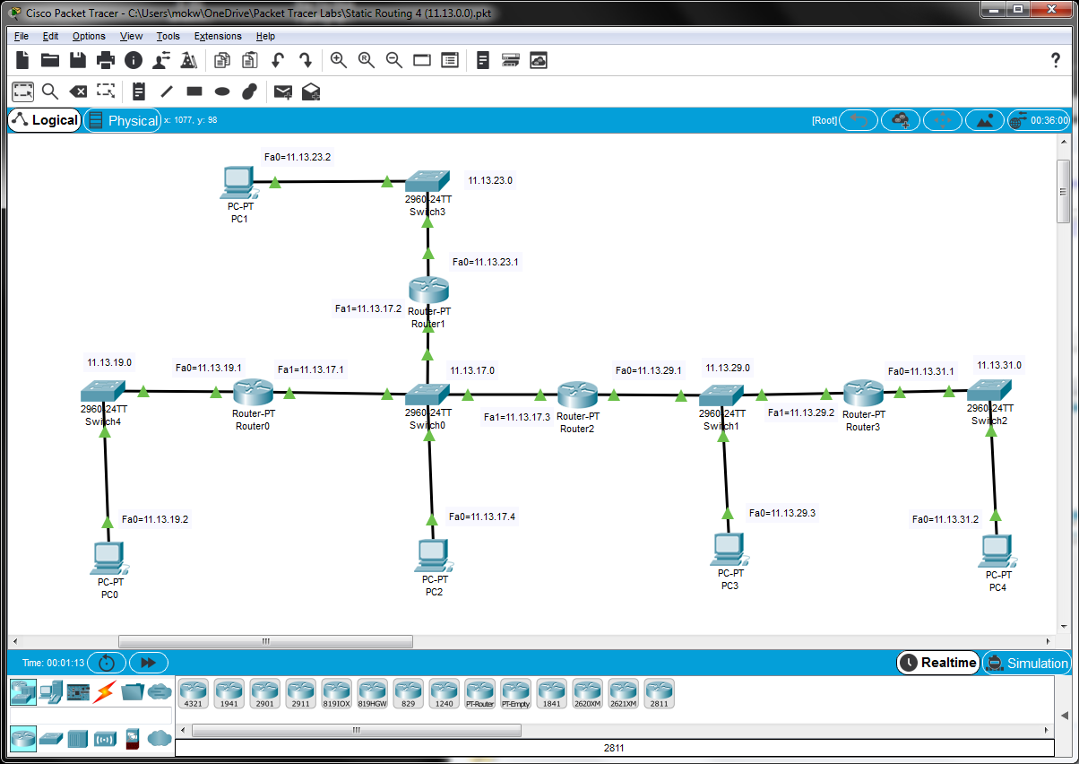 Solved Set Up The Static Routing Tables Of The Routers Make