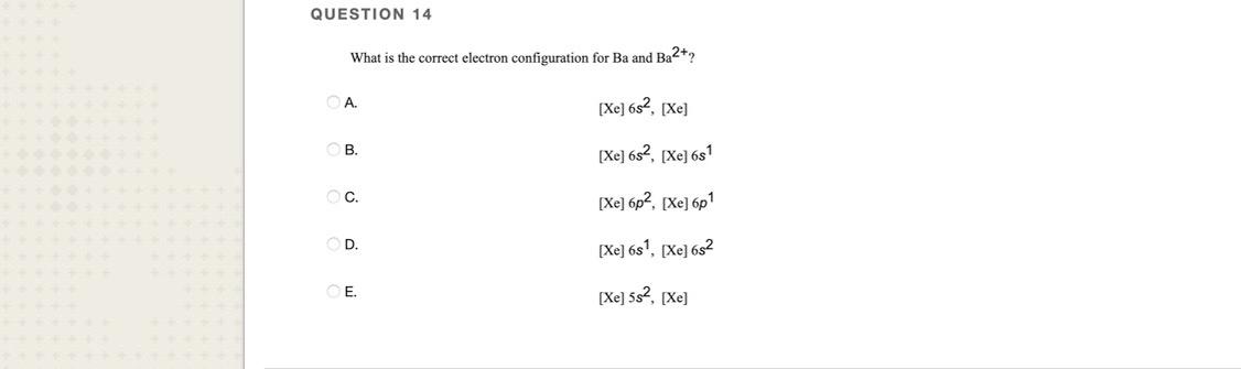 Solved QUESTION 14 What is the correct electron | Chegg.com