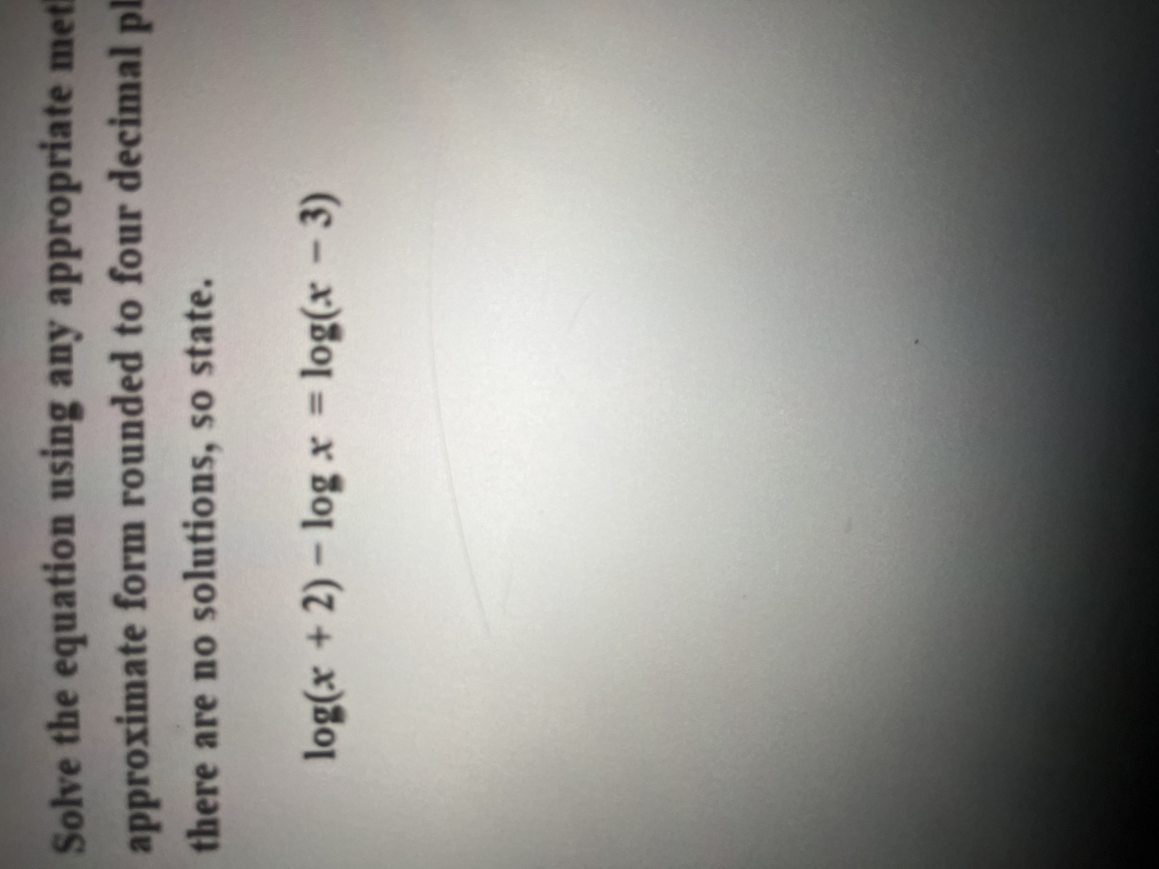 Solved Solve the equation using any appropriate | Chegg.com