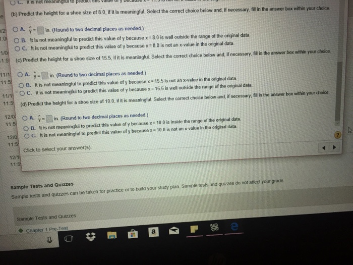 The accompanying data are the shoe sizes and heights | Chegg.com