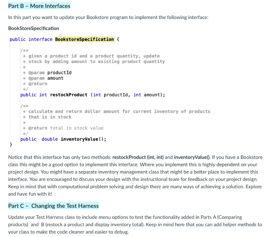 Solved ITSC 1213 - Project 2 - Bookstore Management System | Chegg.com