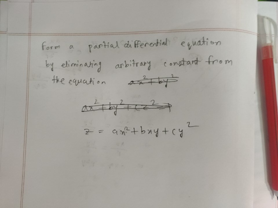 Solved Form a partial differential equation by eliminating | Chegg.com Solved Form a partial differential equation by eliminating | Chegg.com