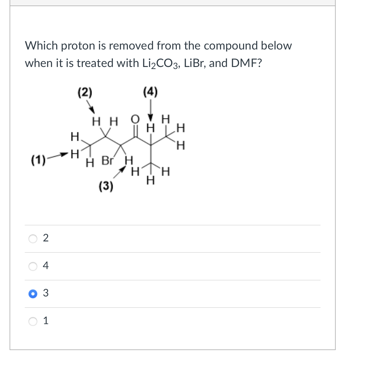 Solved Which proton is removed from the compound below when | Chegg.com