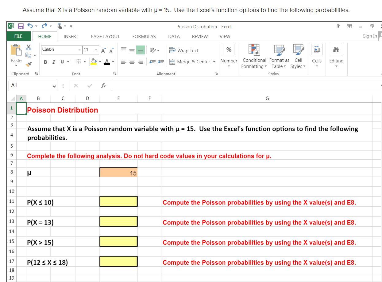 Solved Assume that X is a Poisson random variable with u = | Chegg.com
