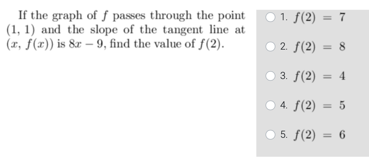 Solved If the graph of f passes through the point 1. f(2)=7 | Chegg.com