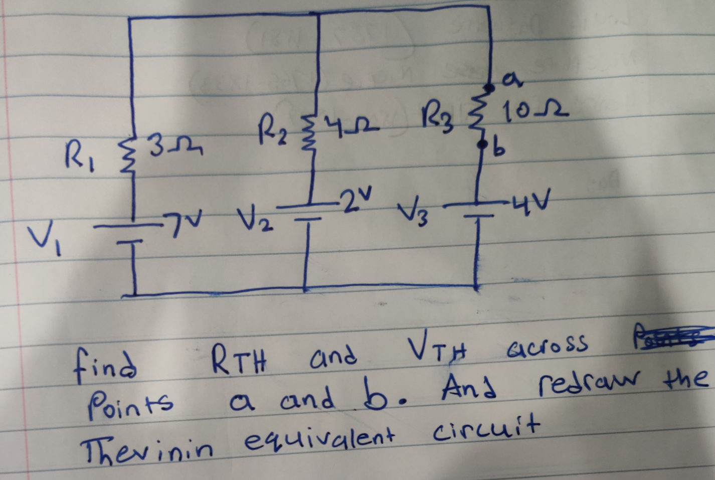Solved TR. 32 R2 842 R3 3 100 find RTH and VTH across Party | Chegg.com