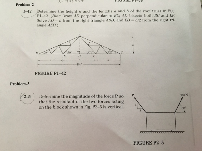 Solved Determine the height h and the lengths a and b of the | Chegg.com