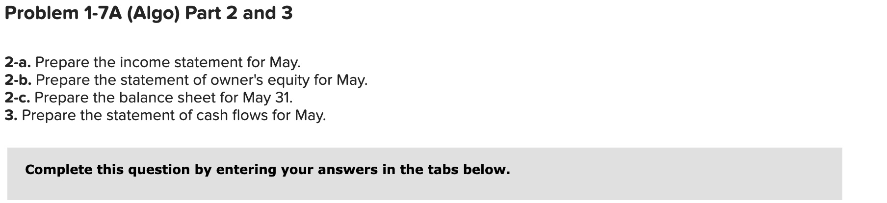 Solved Prepare the balance sheet for May 31 .Prepare the | Chegg.com