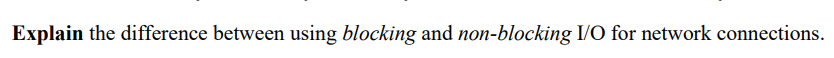 Solved Explain the difference between using blocking and | Chegg.com