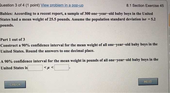 Solved Question 3 of 4 (1 point) View problem in a pop-up | Chegg.com