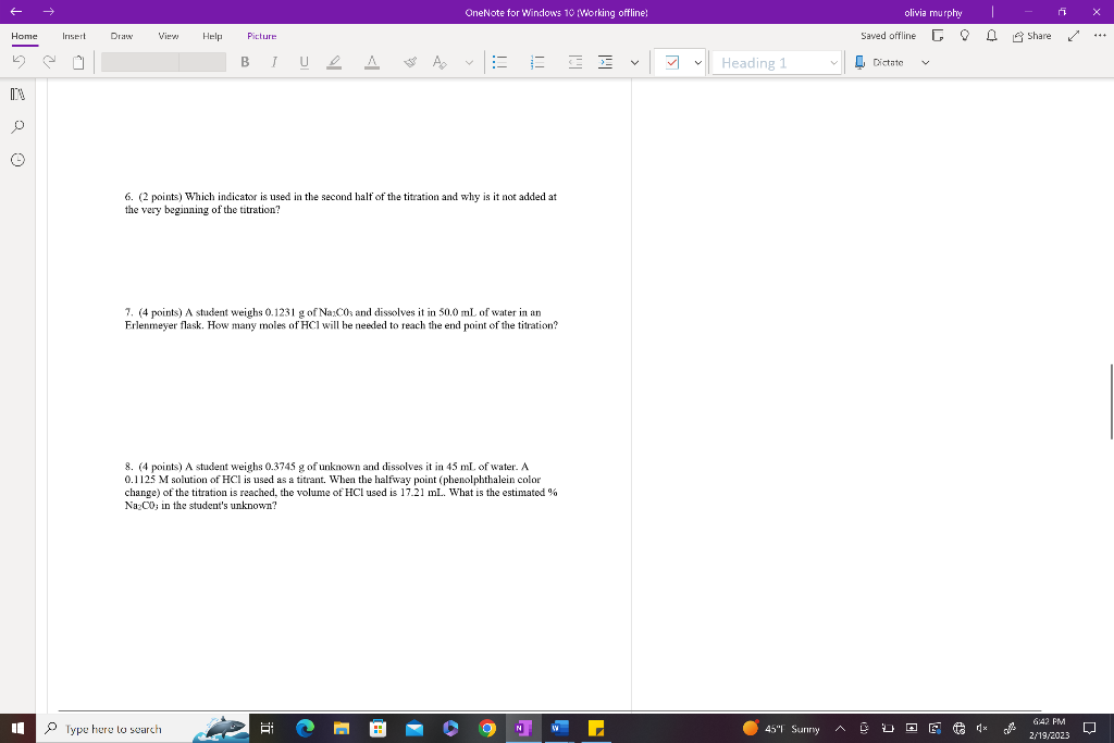 Solved have added pictures of my Chem Lab experiment packet. | Chegg.com