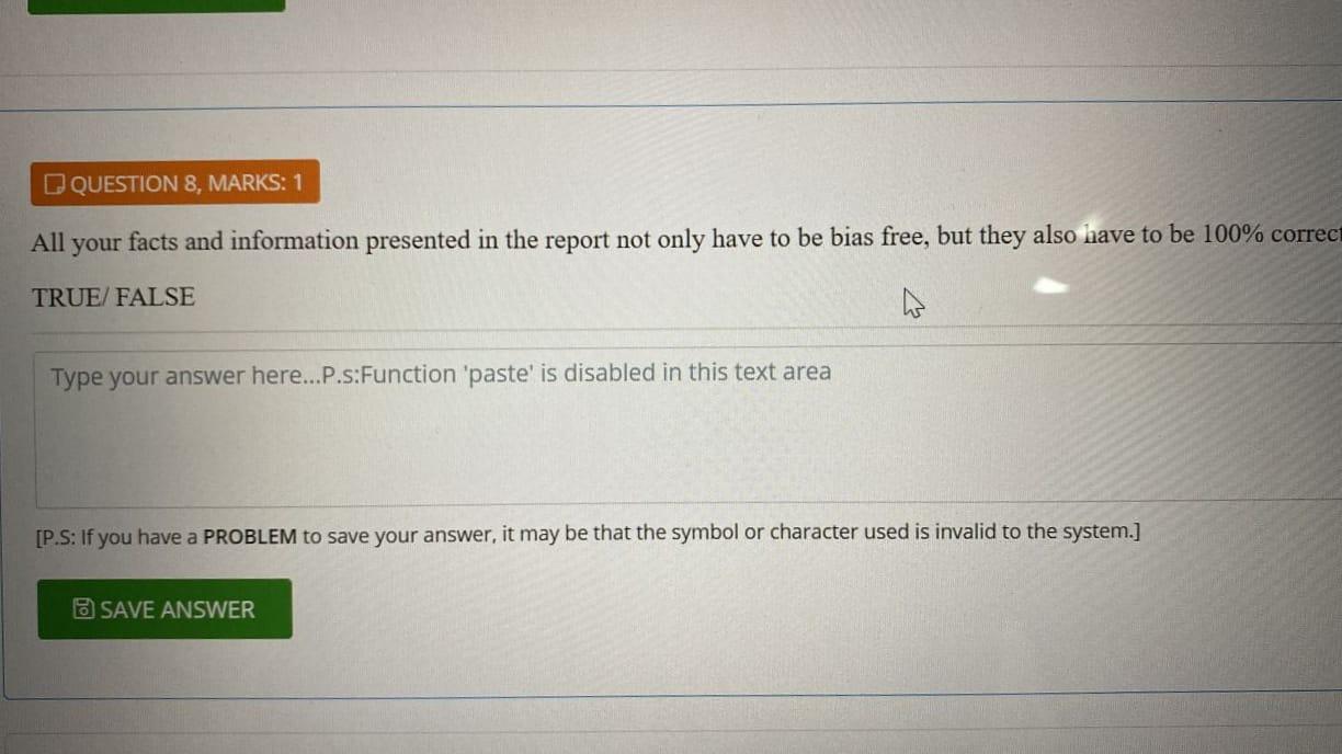 Choose True or False. Informational reports provide | Chegg.com