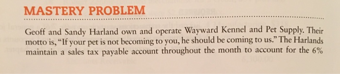 MASTERY PROBLEM Geoff and Sandy Harland own and | Chegg.com