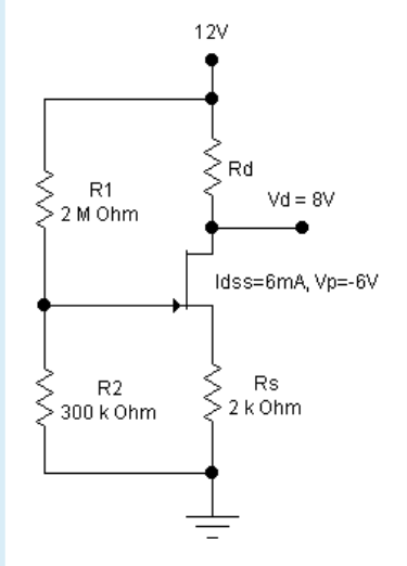 Solved find the value of VG, VGS, ID, RD, VDS, gm, and Av | Chegg.com
