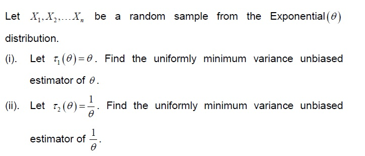 Solved Let X1, X2, X, be a random sample from the | Chegg.com