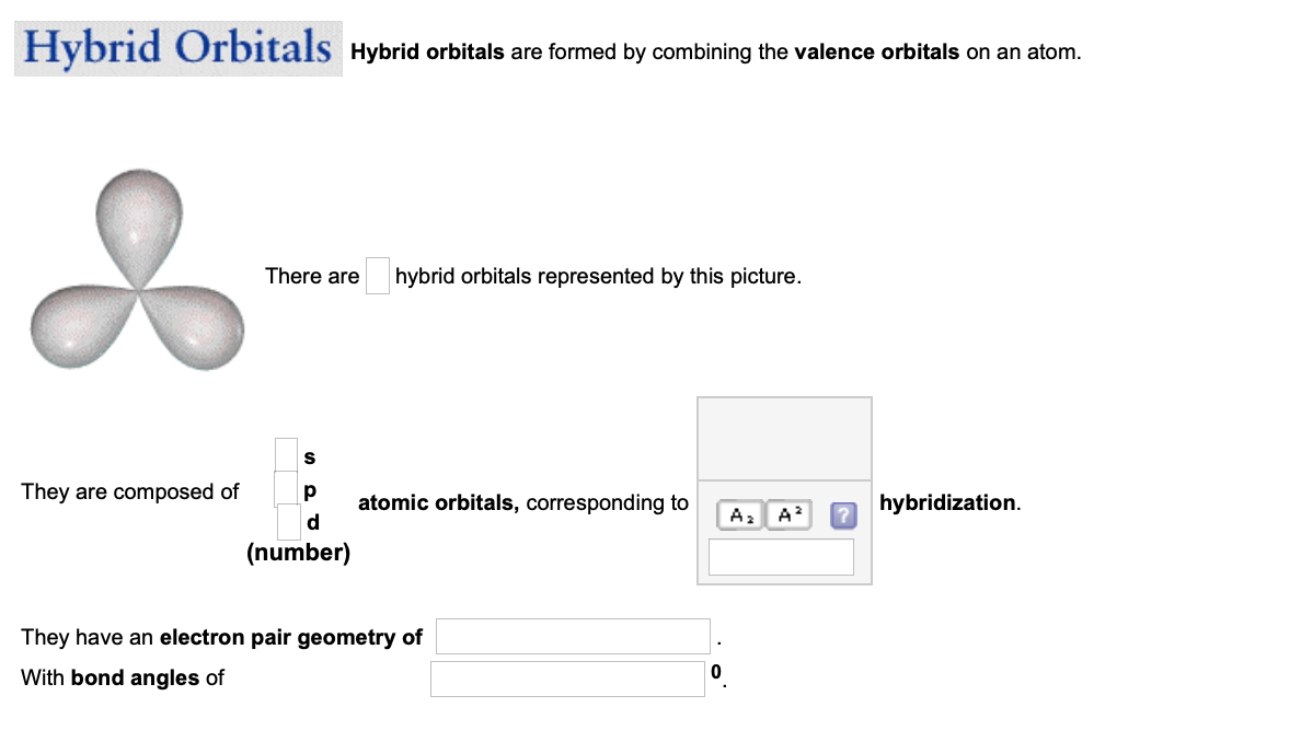 Solved Hybrid Orbitals Hybrid orbitals are formed by | Chegg.com