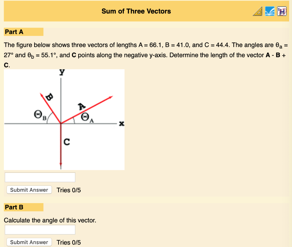 Solved 4 410 Sum of Three Vectors Part A The figure below | Chegg.com