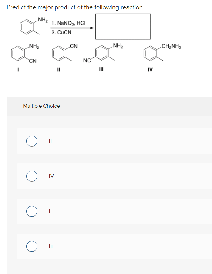 Solved Predict the major product of the following | Chegg.com