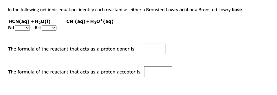 Solved In the following net ionic equation, identify each | Chegg.com