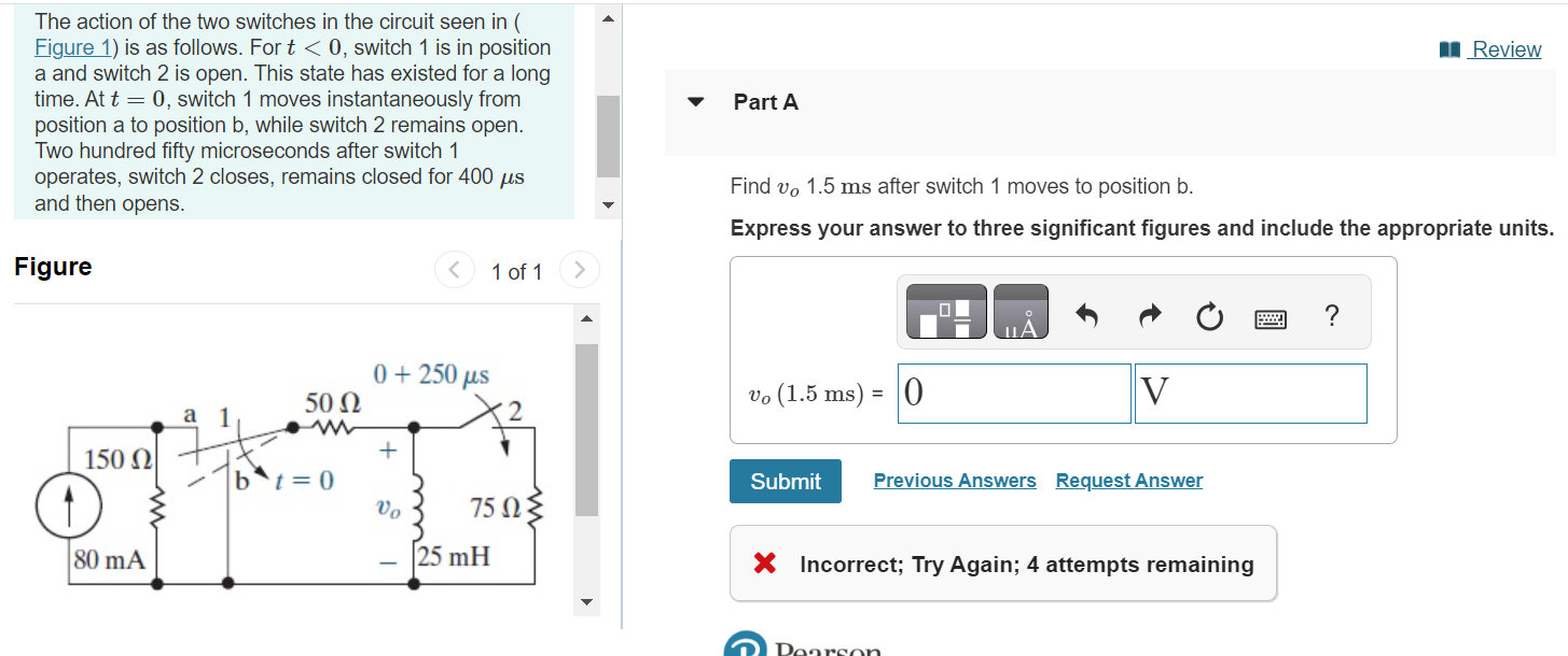 Solved The action of the two switches in the circuit seen in | Chegg.com