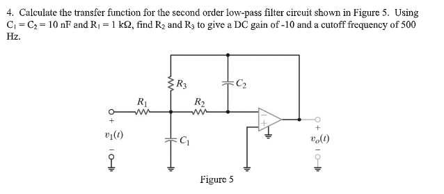 Solved Calculate the transfer function for the second order | Chegg.com