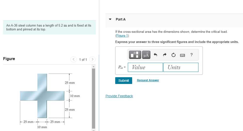 Solved An A-36 steel column has a length of 5.2 m and is | Chegg.com