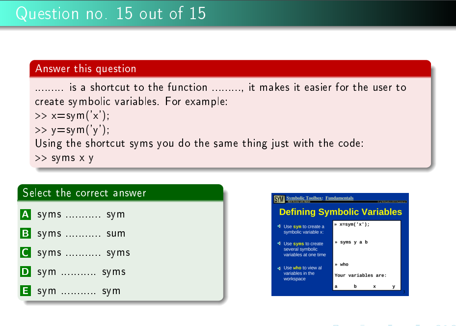 Solved Question no. 1 out of 15 Answer this question Use | Chegg.com