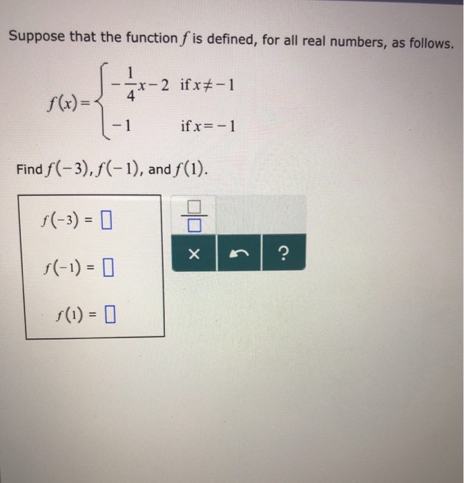 Solved Suppose that the function f is defined, for all real | Chegg.com