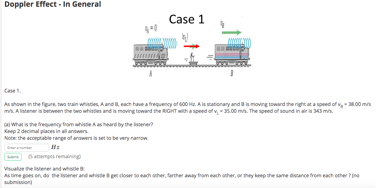 Solved Doppler Effect - In General Case 1 WWWDW Case 1. As | Chegg.com