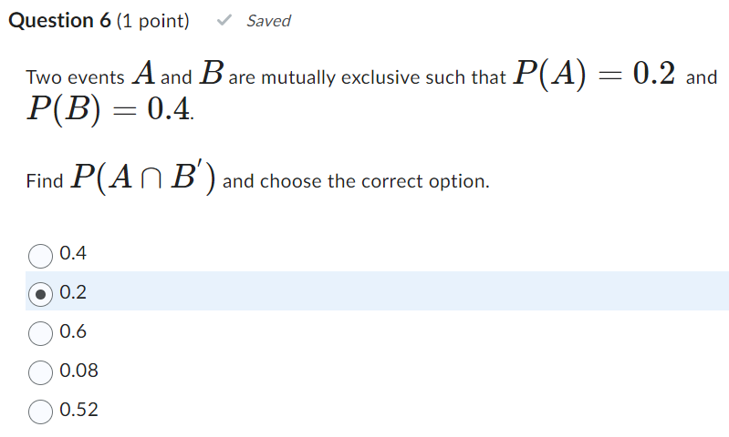 Solved Two events A and B are mutually exclusive such that | Chegg.com
