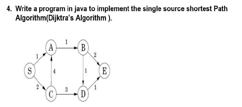 Solved 4. Write a program in java to implement the single | Chegg.com