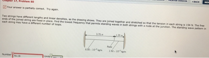 Solved Two strings have different lengths and linear | Chegg.com